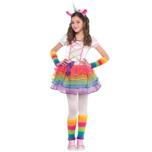 amscan rainbow unicorn costume kit | small (4-6) - 1 set