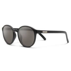 suncloud low key polarized sunglasses, matte black/polarized gray, one size