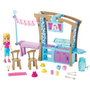 polly pocket backyard barbeque playset with 3-inch polly doll & accessories