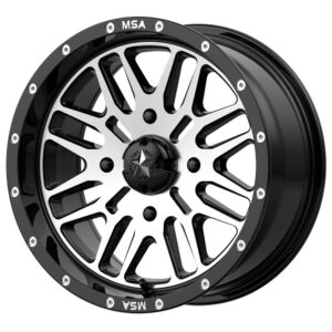 msa offroad wheels m38 brute gloss black machined wheel (16 x 7. inches /4 x 112 mm, 10 mm offset)