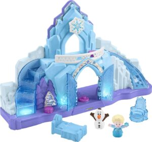 disney frozen toys, little people playset with lights and music, elsa and olaf figures, elsa’s ice palace, toddler and preschool toys