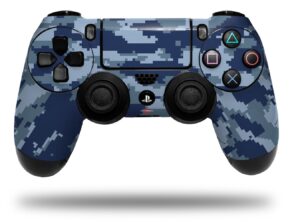 wraptorskinz skin compatible with sony ps4 dualshock controller playstation 4 original slim and pro wraptorcamo digital camo navy (controller not included)