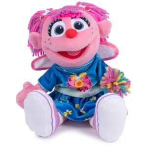 gund sesame street official abby cadabby muppet plush, premium plush toy for ages 1 & up, pink/blue, 11”