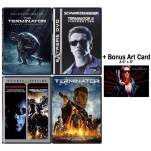 terminator: complete movie series dvd collection - 5 films (the terminator / judgement day / rise of the machines / salvation / genisys) + bonus