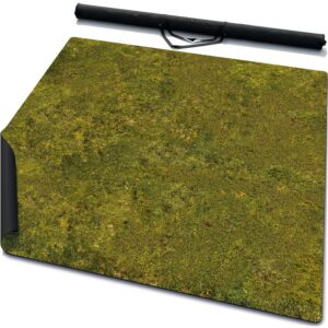 warzone studio 3’ x 3’ rubber battle mat: meadows + bag