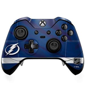 skinit decal gaming skin compatible with xbox one elite controller - officially licensed nhl tampa bay lightning jersey design