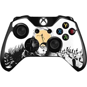 skinit decal gaming skin compatible with xbox one controller - officially licensed disney the nightmare before christmas jack on spiral hill art design