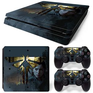 zoomhitskins ps4 slim skins, l.o.u.s custom design, durable, bubble-free goo-free, cover set of 2 controller skins 1 console skin, made in usa