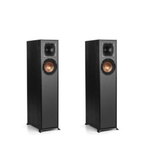 klipsch reference r-610f floorstanding speaker, black, pair