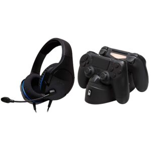 hyperx cloud stinger core - gaming headset for ps4 and hyperx chargeplay duo - controller charging station for playstation 4