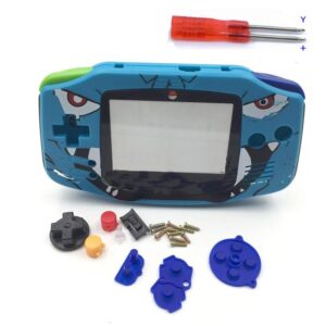 replacement housing shell case cover skin button for gameboy advance gba console color clear