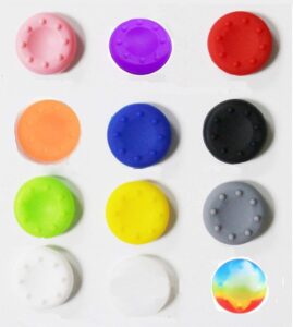 thumb grips silicone thumb stick caps for ps3 /ps4/ps2/xbox one/xbox 360 (black)