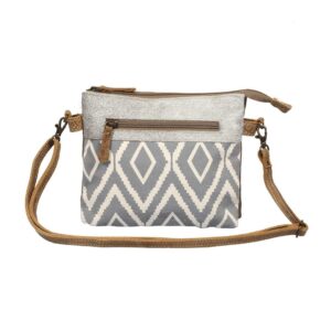 myra bag womens blaze upcycled canvas & leather crossbody bag s-1331