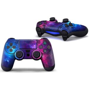 uushop vinyl skin sticker decal cover for playstation4 ps4 controller purple blue galaxy