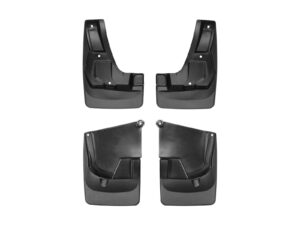 weathertech custom no drill splash guard mudflaps for toyota rav4 - front & rear set (110057-120057), black