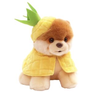 gund boo world's cutest dog pineapple outfit plush stuffed dog pomeranian, 9"