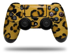 wraptorskinz skin compatible with sony ps4 dualshock controller playstation 4 original slim and pro leopard skin (controller not included)