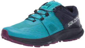 salomon women's ultra pro trail running shoes, tile blue/navy blazer/dark purple, 9