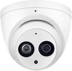 6mp ip poe security camera with mic/audio,outdoor indoor turret/dome surveillance camera with 2.8mm wide angle 165ft ir night vision,wdr,3d dnr,ip67 waterproof,ivs detection,dmss/smartpss lite