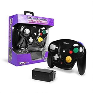 ttx gamecube wavedash wireless2.4 ghz controller black for nintendo gamecube with wii console (nintendo wii)