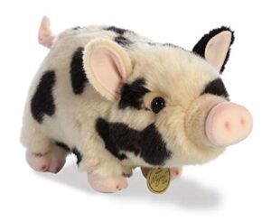 aurora® adorable miyoni® tots pot-bellied piglet spotted stuffed animal - lifelike detail - cherished companionship - pink 11 inches