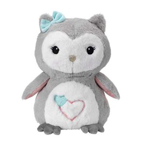 lambs & ivy sweet owl dreams gray/white plush stuffed animal toy - sugar cookie