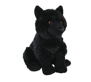 wild republic wolf plush, stuffed animal, plush toy, kids gifts, black, 12"