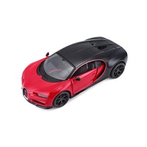 maisto bugatti chiron sport 16" red and black special edition 1/24 diecast model car