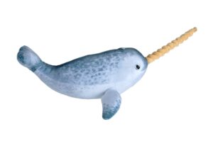 wild republic narwhal plush, stuffed animal, plush toy, gifts for kids, living ocean, 12"