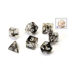 sirius a dice black cloud transparent resin dice set, game