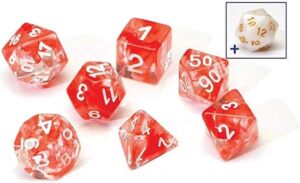 sirius a dice red cloud transparent resin