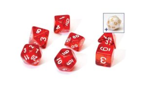 sirius a dice translucent red resin dice set