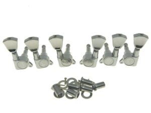 wilkinson 3l3r chrome e-z post guitar tuners ez post guitar tuning keys pegs machine heads with tulip button for les paul or acoustic guitar