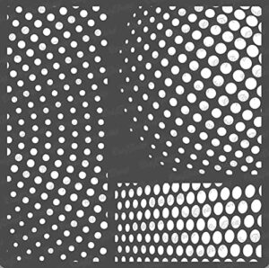 craftreat reusable circle pattern stencils for painting on wood, canvas, paper, fabric, floor, wall and tile - halftone circles - 6x6 inches - diy art and craft stencils - large halftone dot stencil