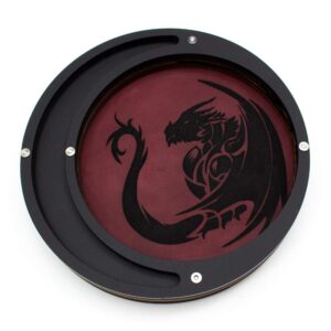 c4labs 7.25" padded vegan leather eclipse dice tray - dragon