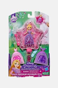 disney princess secret styles magic glitter wand rapunzel doll and wand playset, arts and crafts toy for kids 4 and up