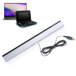 zerone sensor bar, wired infrared sensor bar for wii, ir infrared ray inductor sensor bar replacement with extension cable for wii console controller