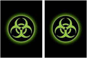 100 legion supplies absolute iconic green biohazard deck protector sleeves