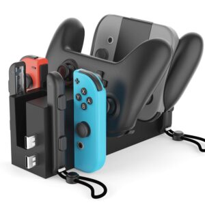 bestand switch charging dock station 4 in 1 for nintendo switch joy-con controllers & nintendo switch pro controller