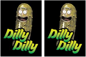 100 legion supplies pickle rick dilly dilly deck protector sleeves