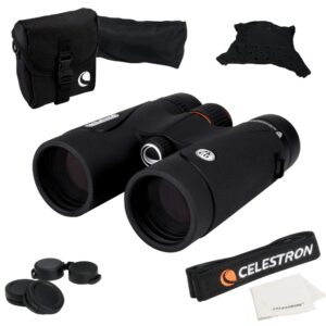 celestron trailseeker 8x42 ed binoculars - compact birdwatching binoculars with ed objective lenses, broadband multi-coated optics, bak4 roof prism