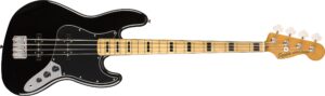 squier classic vibe 70s jazz bass, black, maple fingerboard