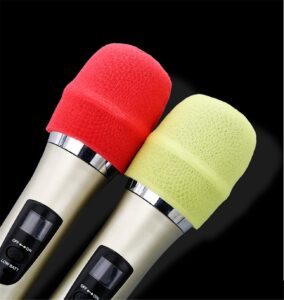 zzooi 100 pcs disposable foam mic cover single use microphone windscreen foam cover