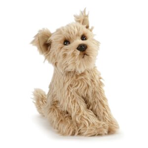 demdaco chorkie mix rescue breed dog soft brown 10 inch plush fabric stuffed figure toy