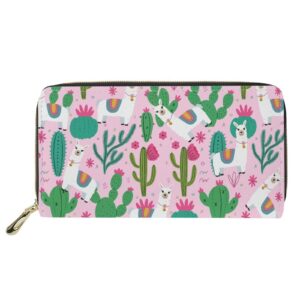 mumeson women rfid pu leather zip around wallet corgi print clutch travel purse