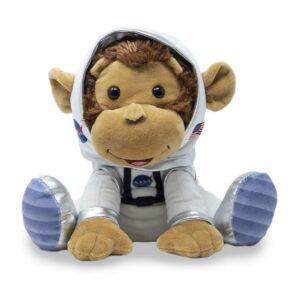 cuddle barn - astro the monkey | animated stuffed animal plush toy | blast off adventures, twirls and makes cute sounds, 9 inches