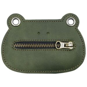 hide & drink, leather frog wallet/froggy coin pouch/purse/accessories/holder/cute wallet, handmade :: dark jade