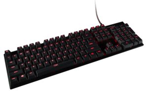 hyperx alloy fps - mechanical gaming keyboard & accessories - compact form factor - linear & quiet - cherry mx red - red led backlit (hx-kb1rd1-na/a1) (renewed)