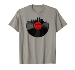 louisville kentucky shirt vintage skyline vinyl record tee t-shirt