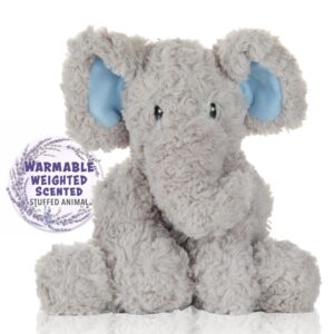 warm pals - sweet elephant - 1.5lbs - cozy microwavable lavender scented plush toys - heated stuffed animal - heatable coolable bedtime comfort plushie